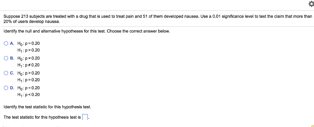 Solved Suppose 213 subjects are treated with a drug that is | Chegg.com