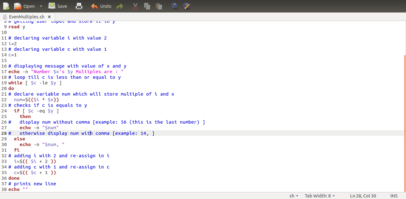 Solved Find the even multiples of any number – the user | Chegg.com