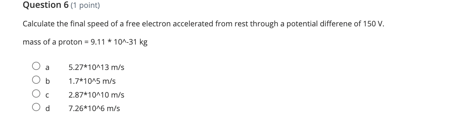 [solved] Calculate The Final Speed Of A Free Electron Acc