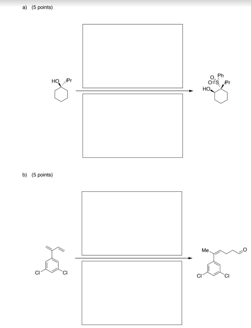 Solved 2. (30 points) Provide the necessary reagents to | Chegg.com