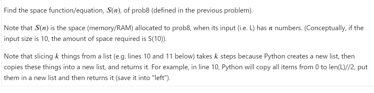 Solved def prob8(L): if len(L)