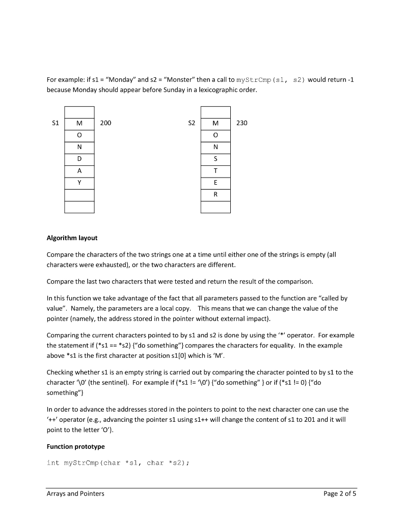 2 Problem 1: String comparison using recursion | Chegg.com