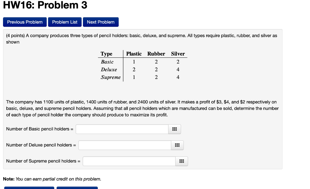 Solved HW16: Problem 3 Previous Problem Problem List Next | Chegg.com Solved HW16: Problem 3 Previous Problem Problem List Next | Chegg.com