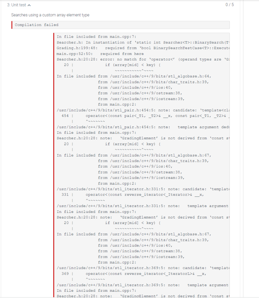 Solved please fix my code only in the BinarySearch() | Chegg.com