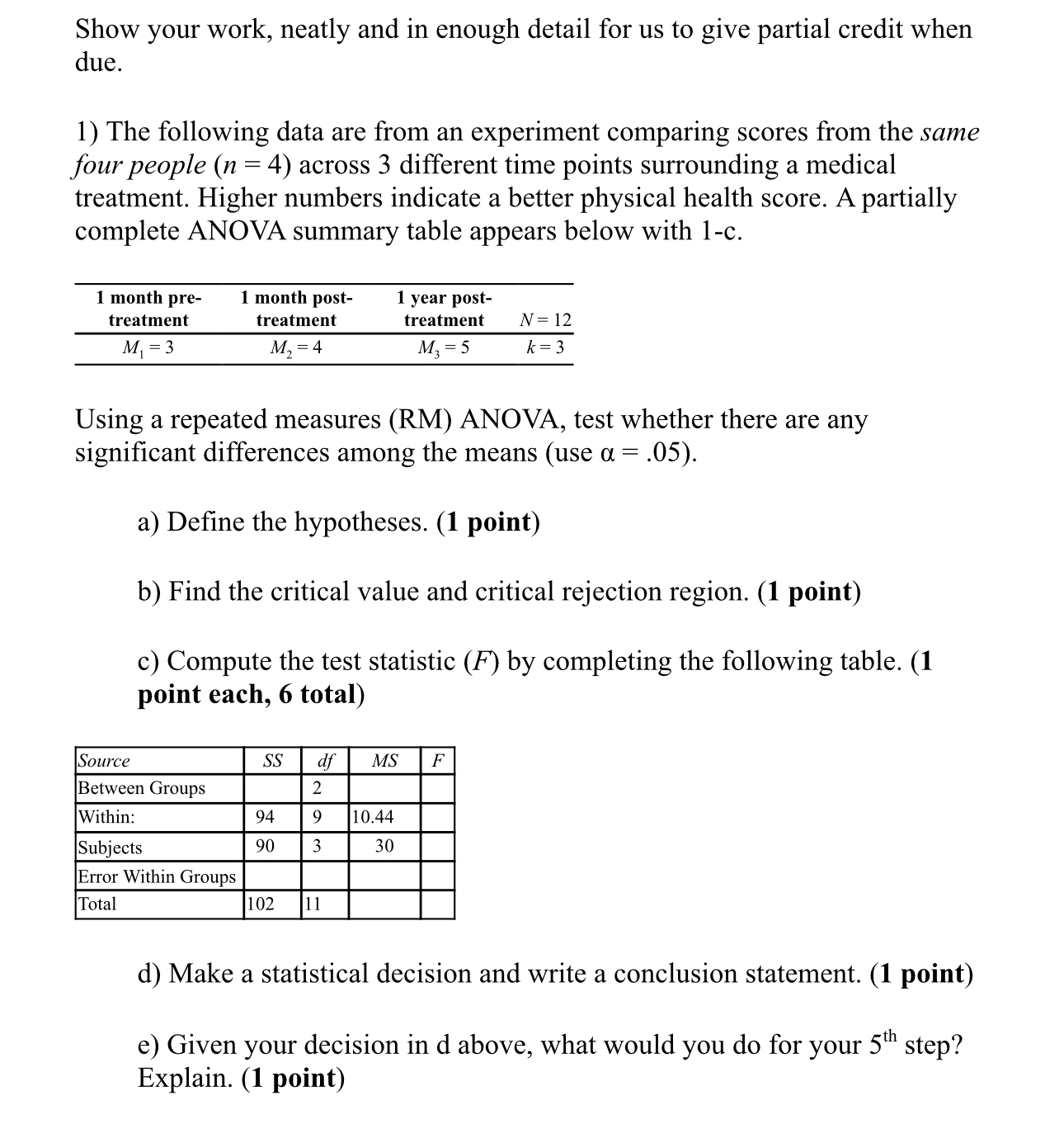 Solved Show your work, neatly and in enough detail for us to | Chegg.com