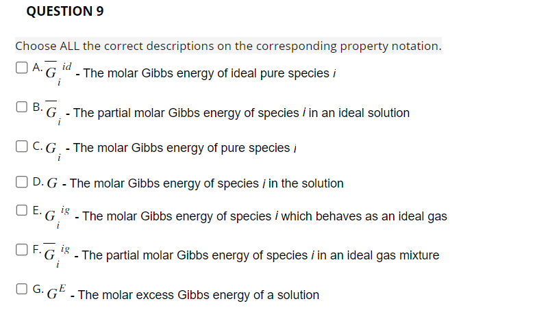 Solved Choose ALL the correct descriptions on the | Chegg.com
