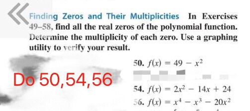 Solved Finding Zeros and Their Multiplicities In Exercises | Chegg.com