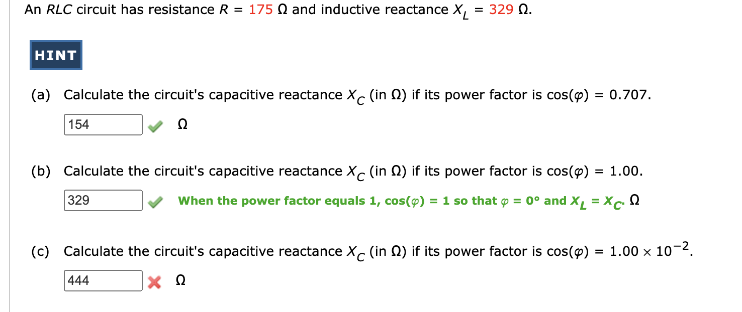 Solved An RLC circuit has resistance R=175Ω and inductive | Chegg.com