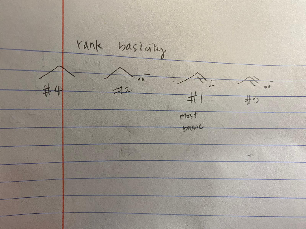 Solved rank basicuity 1 #2 # 1 #5 most basic | Chegg.com