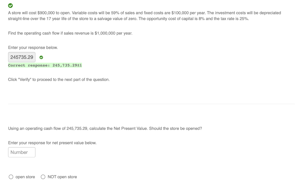 Solved A store will cost $900,000 to open. Variable costs | Chegg.com