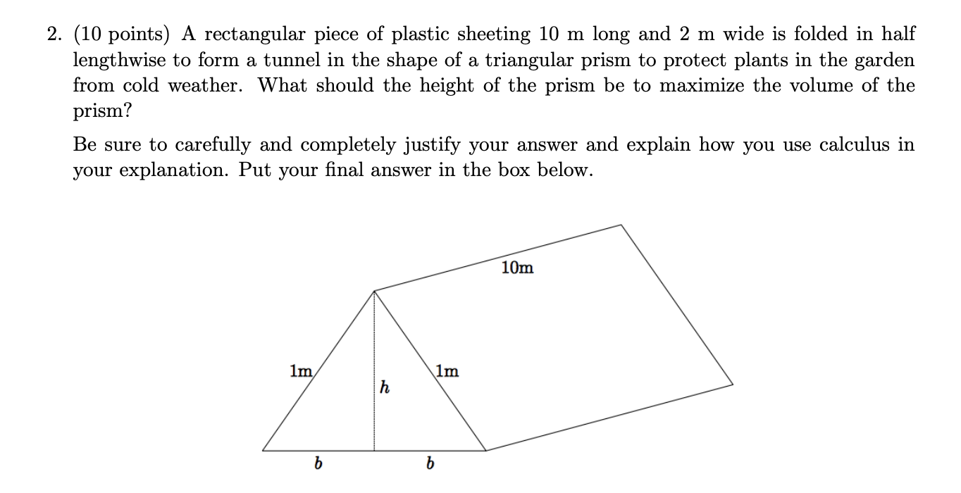 Solved 2. (10 points) A rectangular piece of plastic | Chegg.com