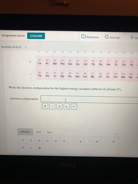Solved write the electron configuration for the highest- | Chegg.com