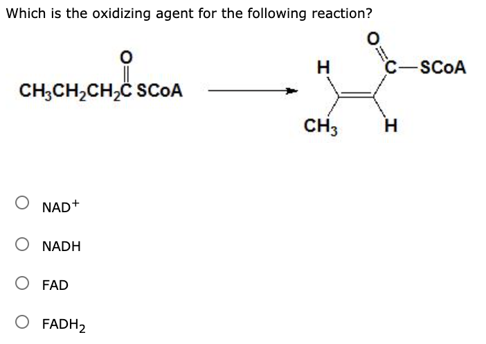 Solved Which is the oxidizing agent for the following | Chegg.com