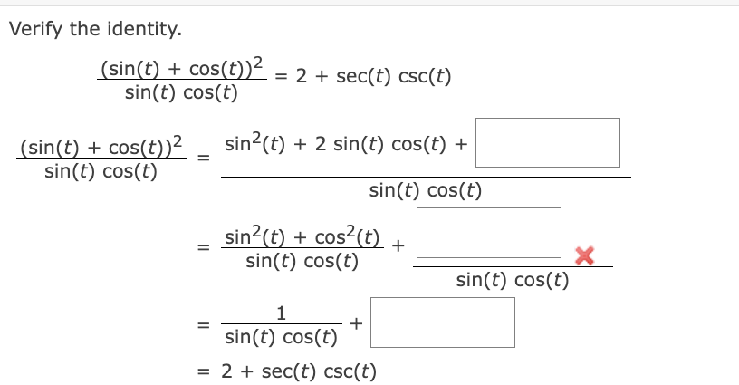 Solved Verify the identity. | Chegg.com
