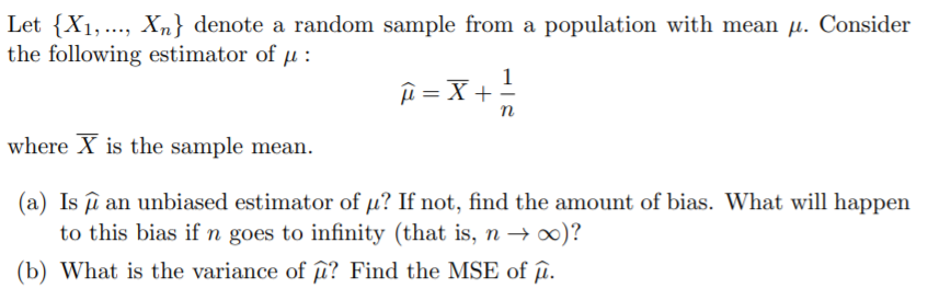 Solved Let {X1, ..., Xn} denote a random sample from a | Chegg.com