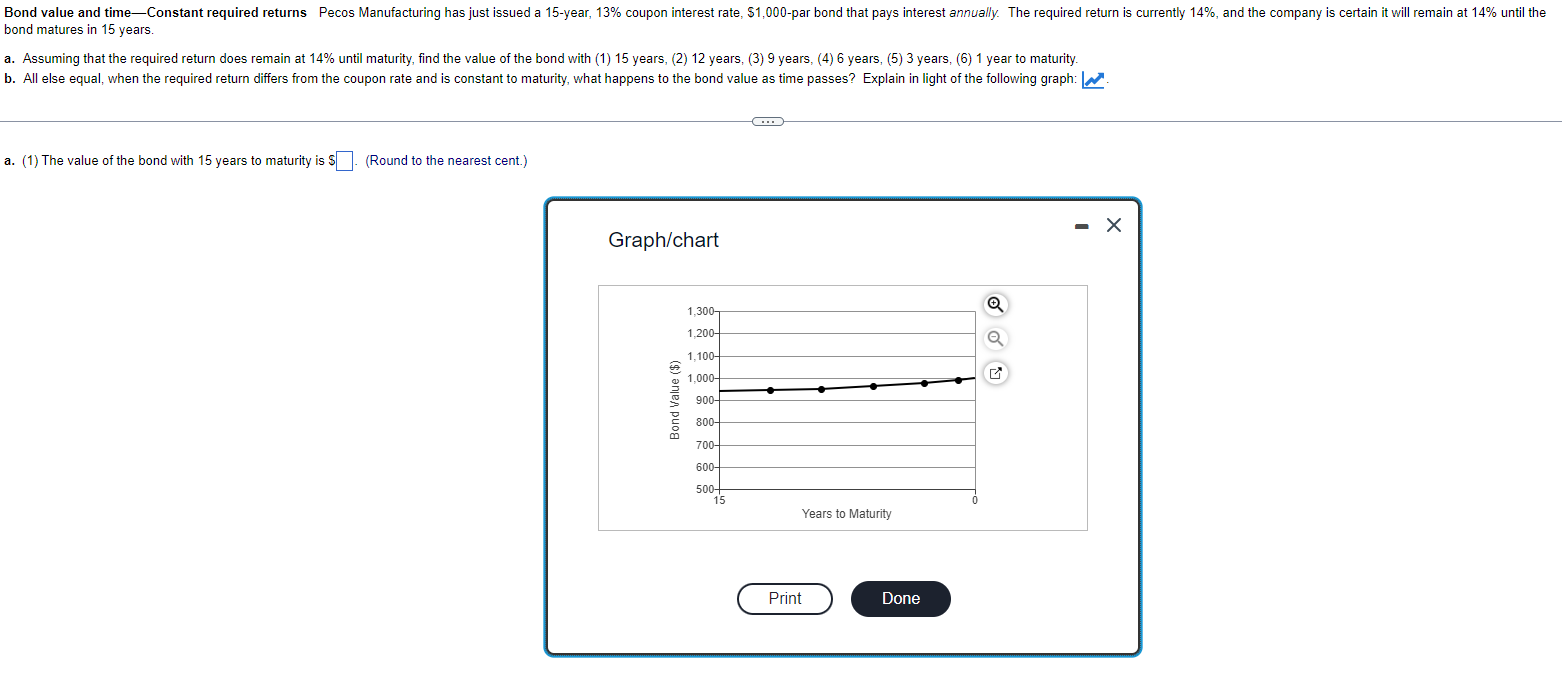 Solved bond matures in 15 ﻿years.a. (1) ﻿The value of the | Chegg.com