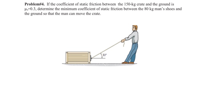 Solved Problem 4 If The Coefficient Of Static Friction