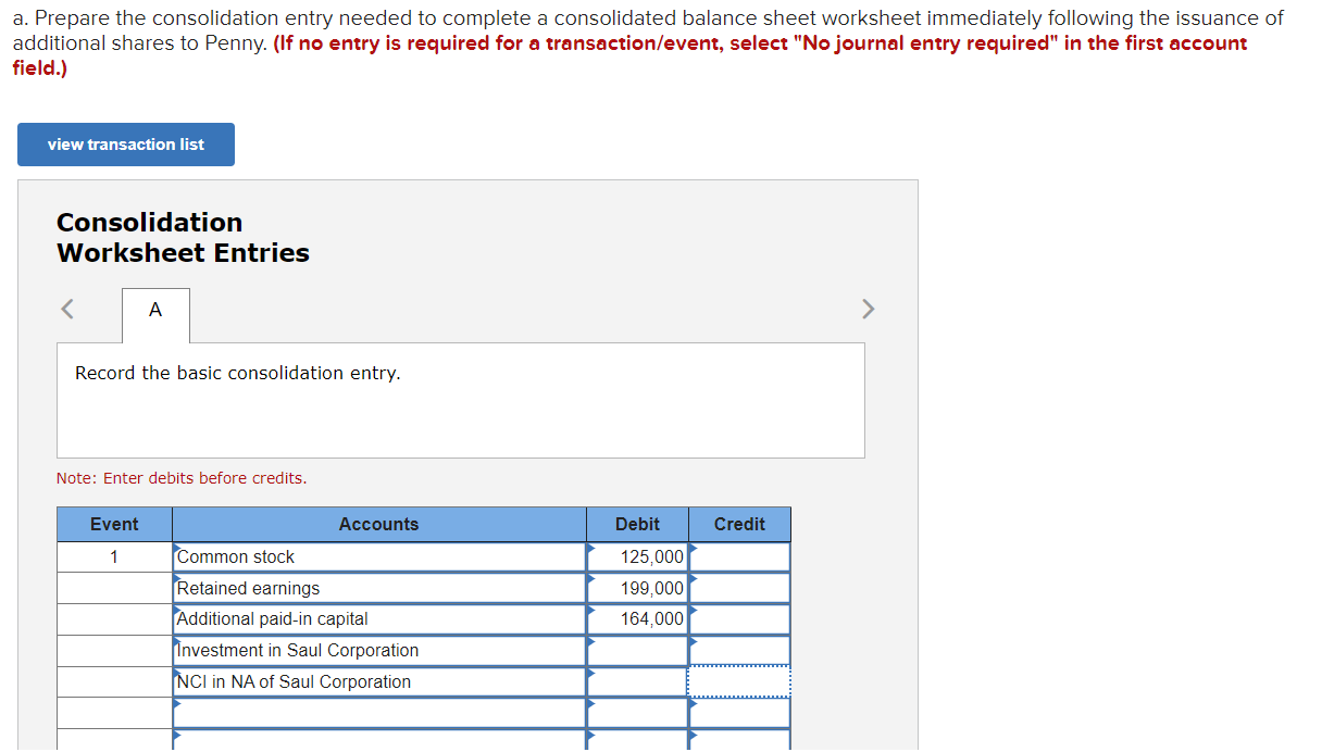 Solved \r\n\r\nb. Prepare a consolidated balance sheet | Chegg.com