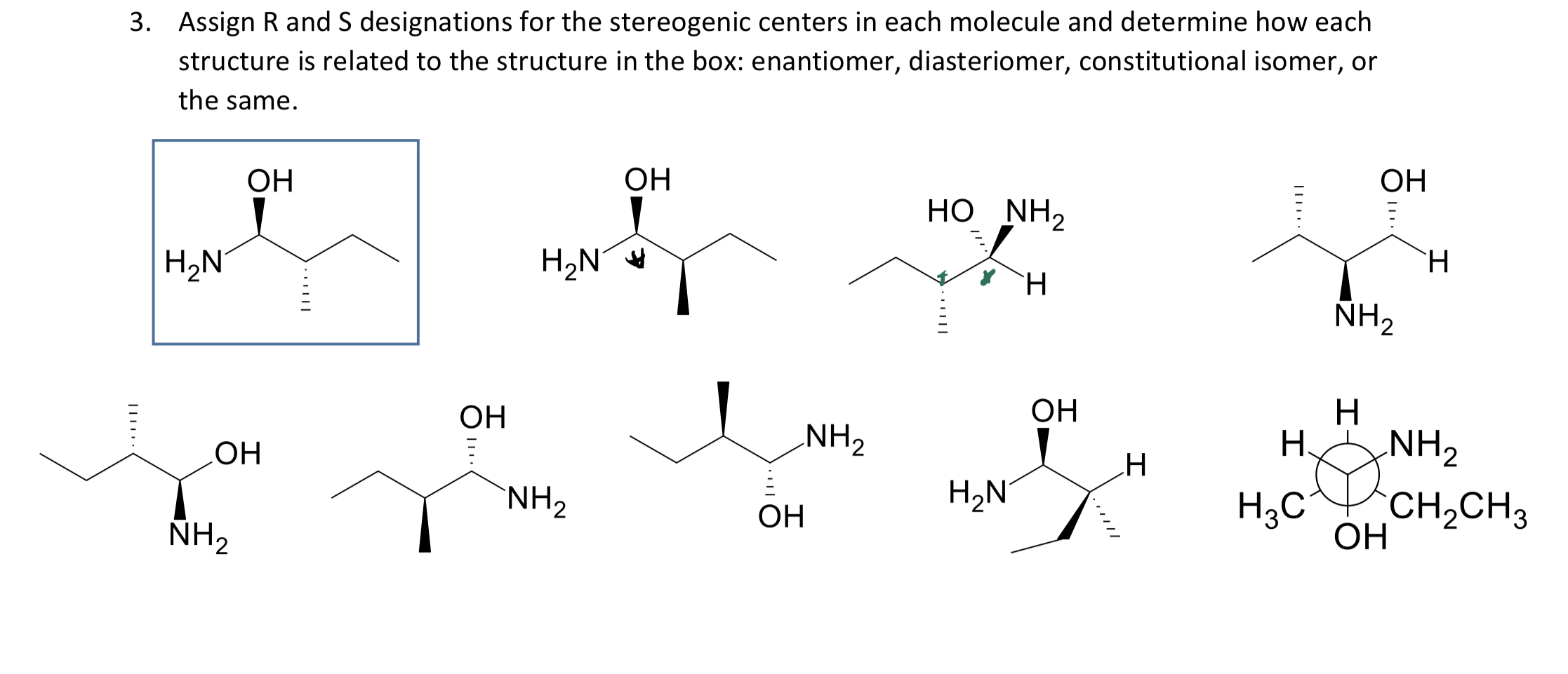 Solved 3. Assign R and S designations for the stereogenic | Chegg.com