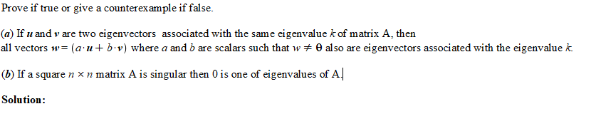 Solved Prove if true or give a counterexample if false. (a) | Chegg.com