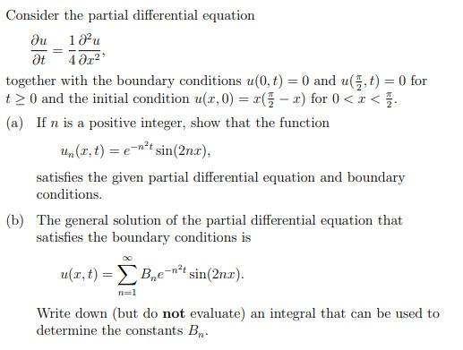 Solved Consider the partial differential equation | Chegg.com