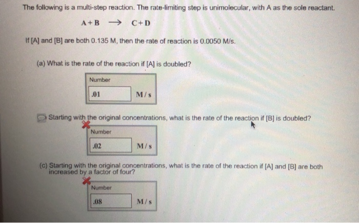 Solved The following is a multi-step reaction. The | Chegg.com