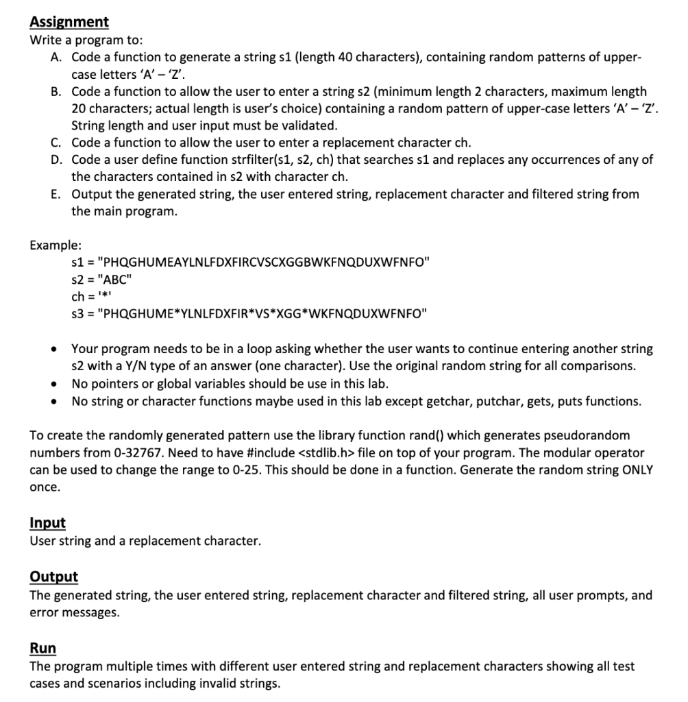 Solved Assignment Write A Program To A Code A Function To 