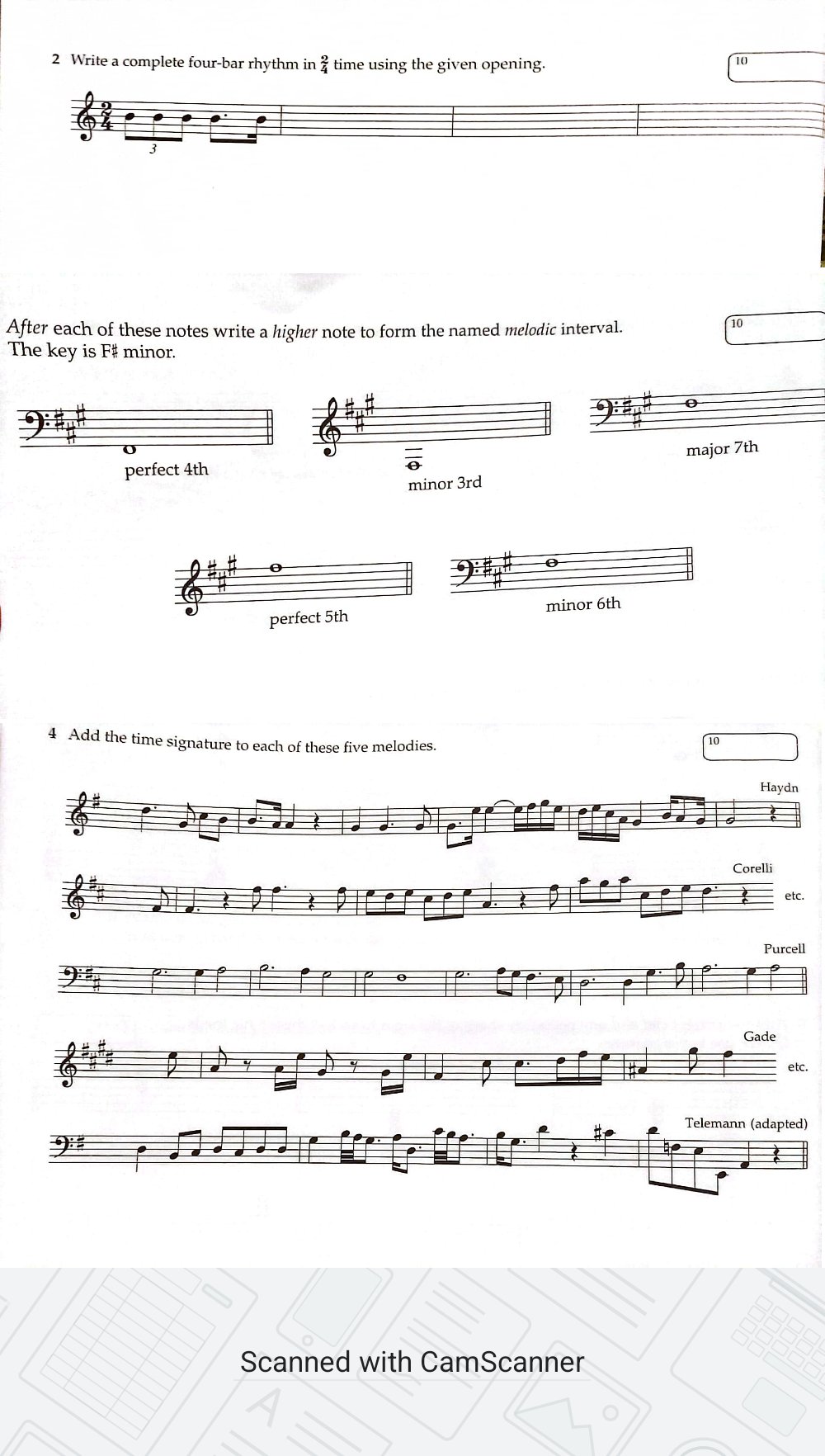 2 Write a complete four-bar rhythm in 42 time using | Chegg.com