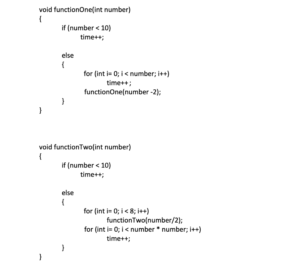 Solved void functionOne(int number) { if (number