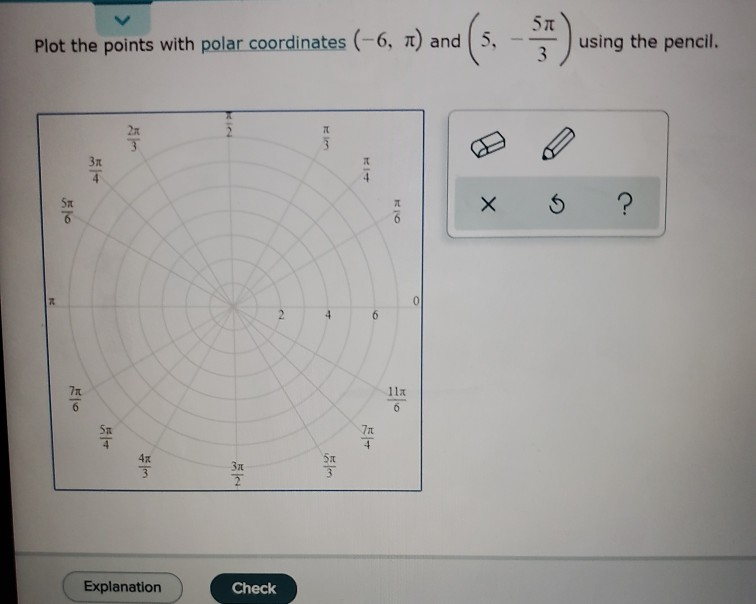 Solved Plot the points with polar coordinates (-6, ) and | Chegg.com