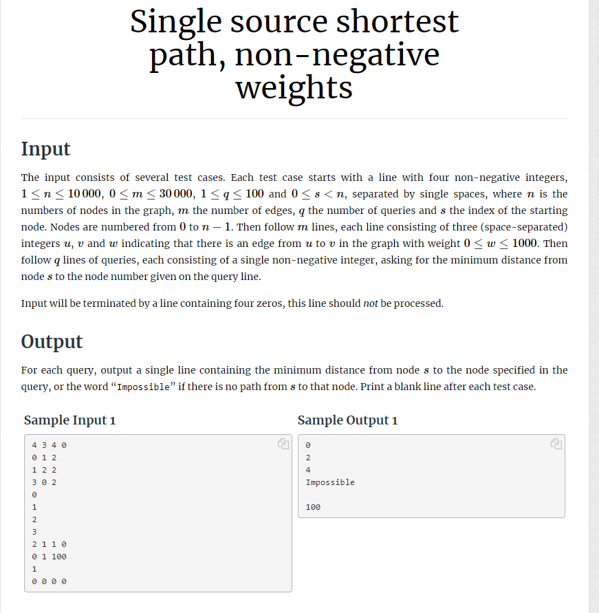 Single source shortest path, non-negative weights | Chegg.com
