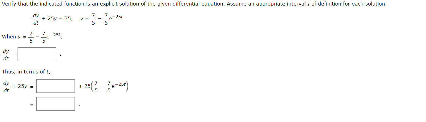 Solved Verify that the indicated function is an explicit | Chegg.com