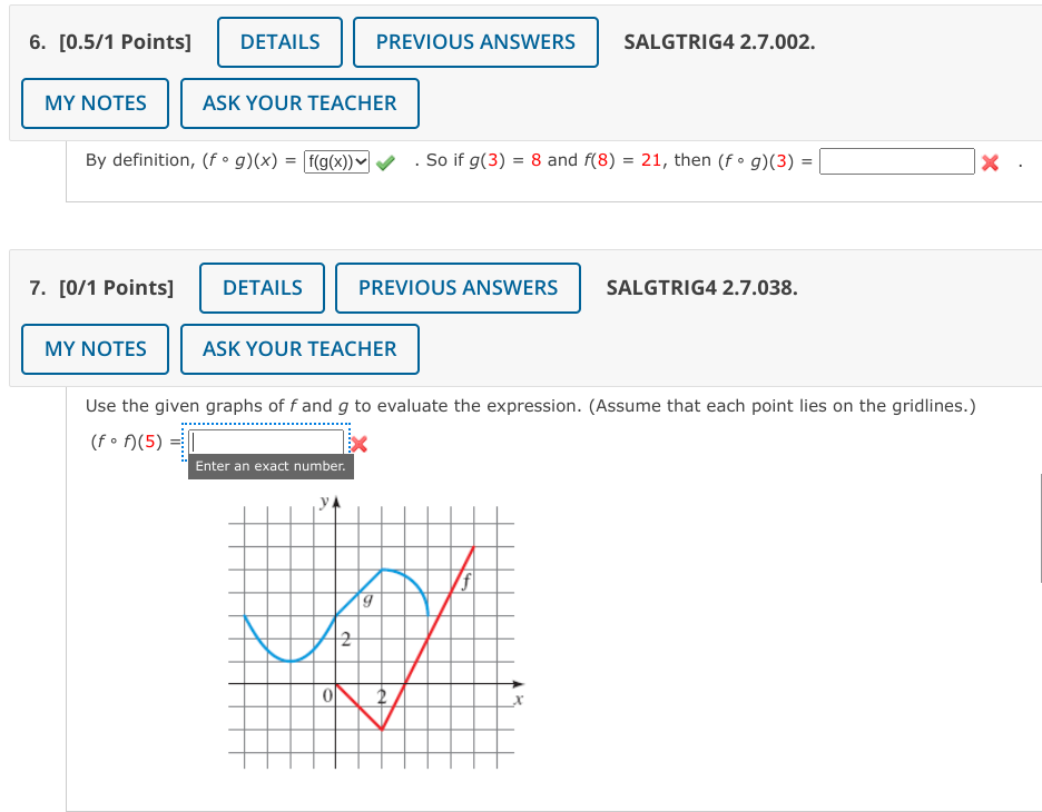 Solved Please help me answer number 6 and 7!if g(3)=8 and | Chegg.com