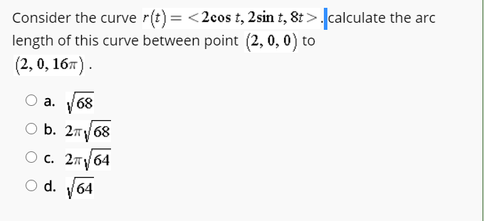 Solved Consider the curve r(t)