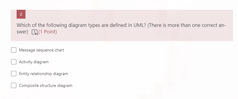 Solved Which of the following diagram types are defined in | Chegg.com