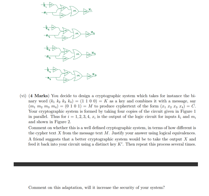 Solved vi) (4 Marks) You decide to design a cryptographic | Chegg.com