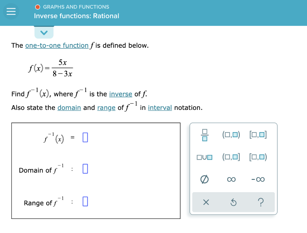 Solved OGRAPHS AND FUNCTIONS Inverse functions: Rational The | Chegg.com
