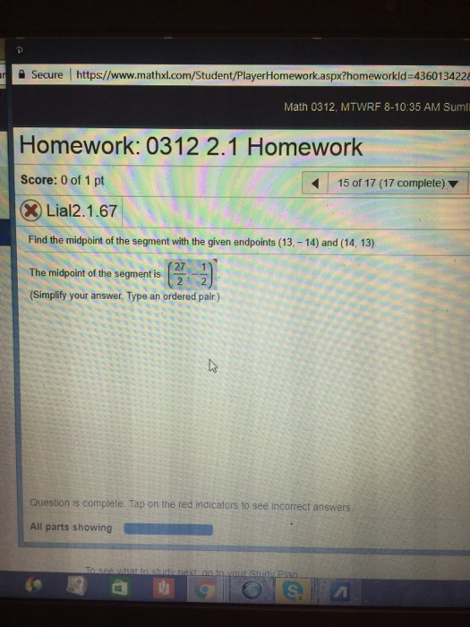 Solved Find the midpoint of the segment with the given | Chegg.com