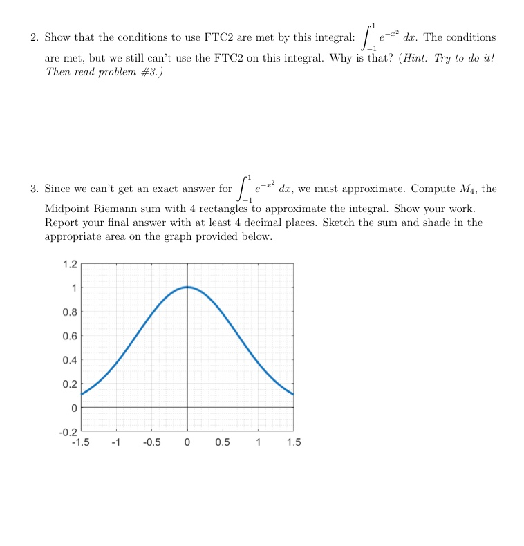 Solved J -1 2. Show that the conditions to use FTC2 are met | Chegg.com