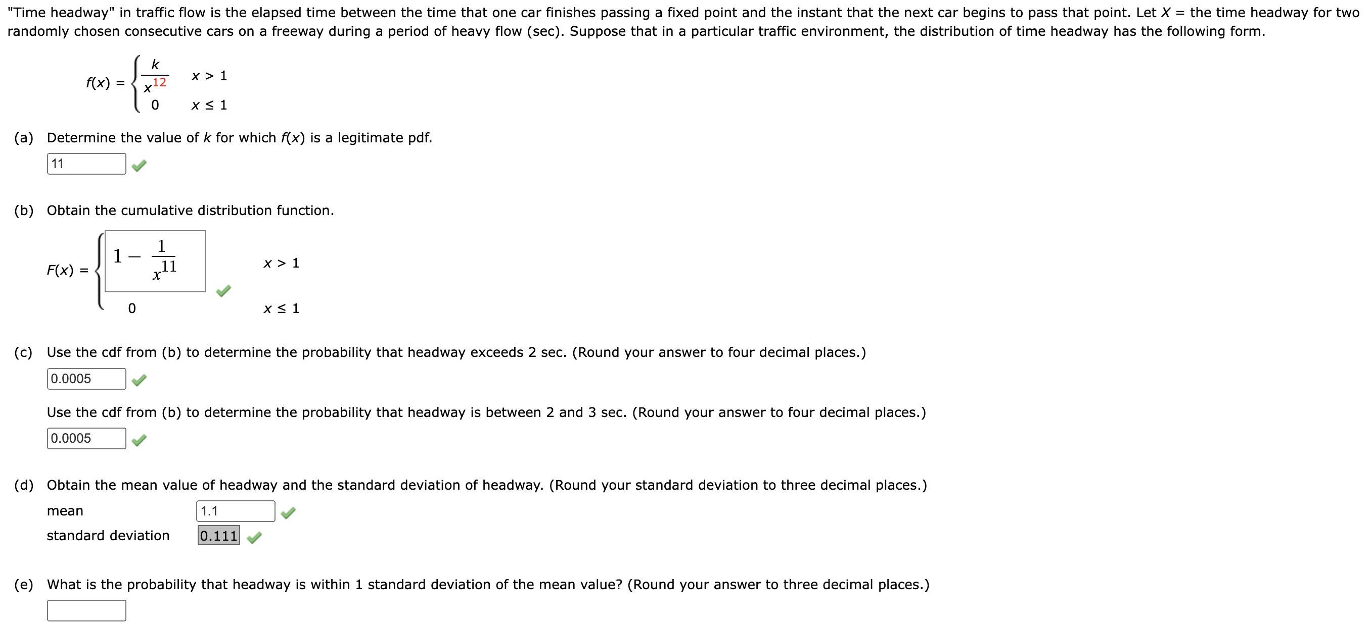 Solved f(x)={x12k0x>1x≤1 (a) Determine the value of k for | Chegg.com