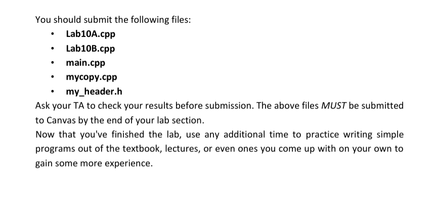 CSCE 1030 Lab 10 . General Guidelines: (for ALL of | Chegg.com