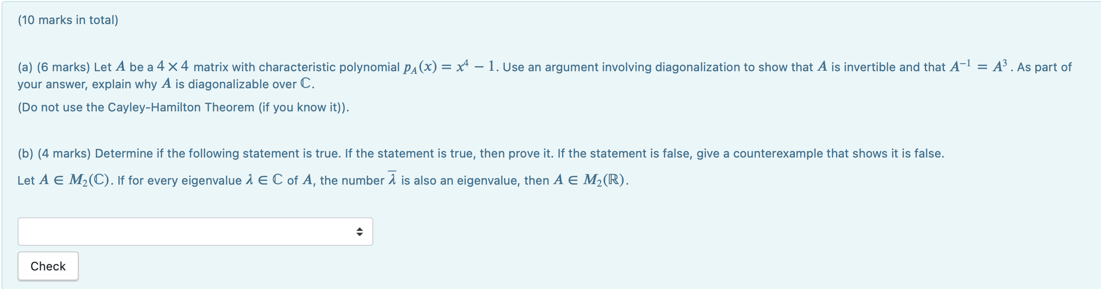 Solved (a) (6 marks) Let A be a 4×4 matrix with | Chegg.com