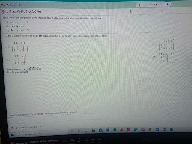 Solved Score: 0 5 of 1 Gov 96.1.23-Setup & Solve | Chegg.com