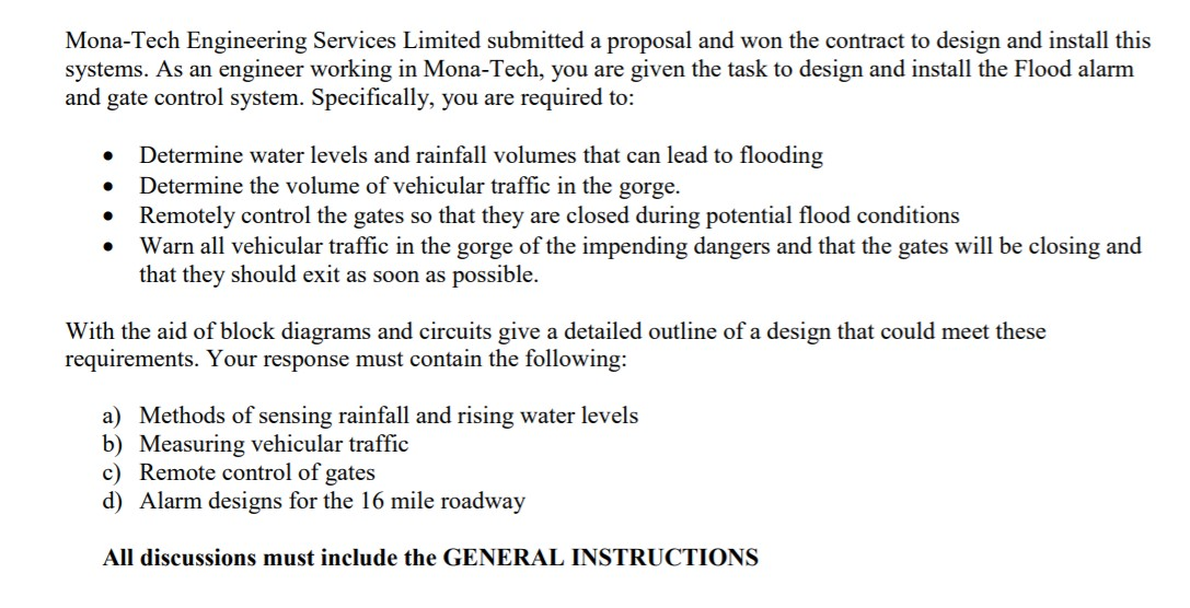 Mona-Tech Engineering Services Limited submitted a | Chegg.com