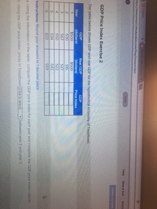 Solved ttps/ Help Save&Exit Subn GDP Price Index Exercise 2 | Chegg.com Solved ttps/ Help Save&Exit Subn GDP Price Index Exercise 2 | Chegg.com