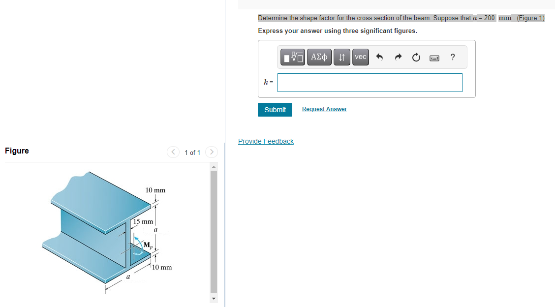 Solved Determine the shape factor for the cross section of | Chegg.com