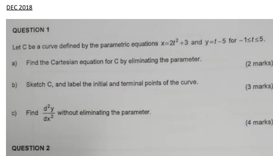 Solved DEC 2018 QUESTION 1 Let C be a curve defined by the | Chegg.com