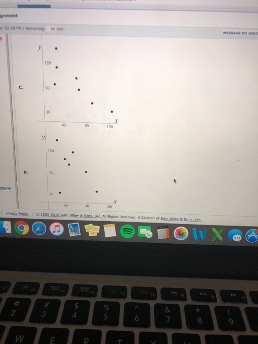 Solved Question 18 Sketch a scatter plot from the following | Chegg.com