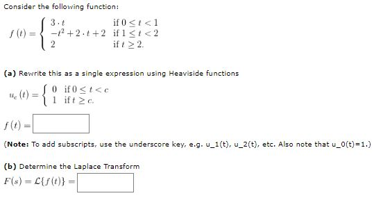 Solved Consider the following function: if 2 2 (a) Rewrite | Chegg.com
