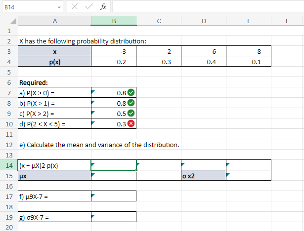 Solved Answers need to be in excel formula format: for | Chegg.com